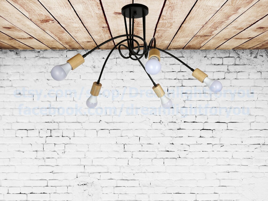 Multi-light Ceiling Light Pendant Light Industrial Chandelier - Etsy UK