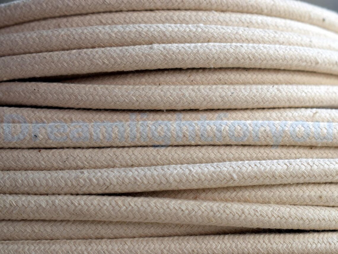 Cotton Textile Cable 1-25m 3-80ft Fabric Covered Wire - Etsy