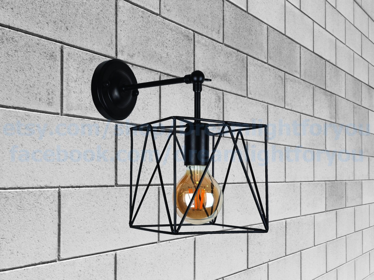 Three Light Linear Cluster Lighting Caged Pendant Lighting - Etsy