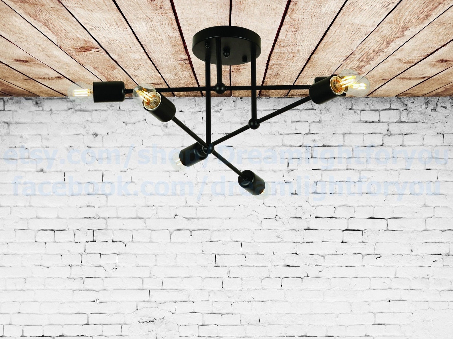 Multi Arm Ceiling Light Multi-light Black Entryway Chandelier | Etsy