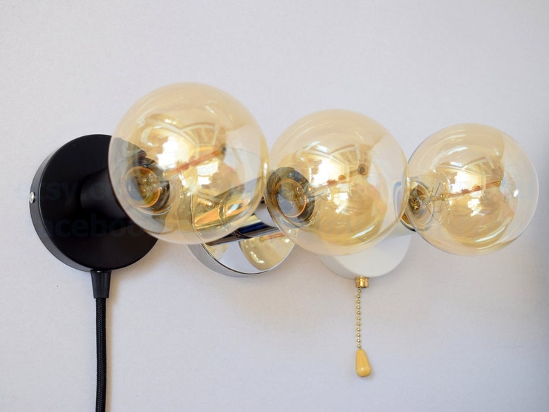 Minimalist Sconce / Ceiling Light Fixture Wall Plug in Light Sconce ...