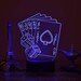Poker Night Lamp Illusion Light LED Night Light Las Vegas Casino Dice ...