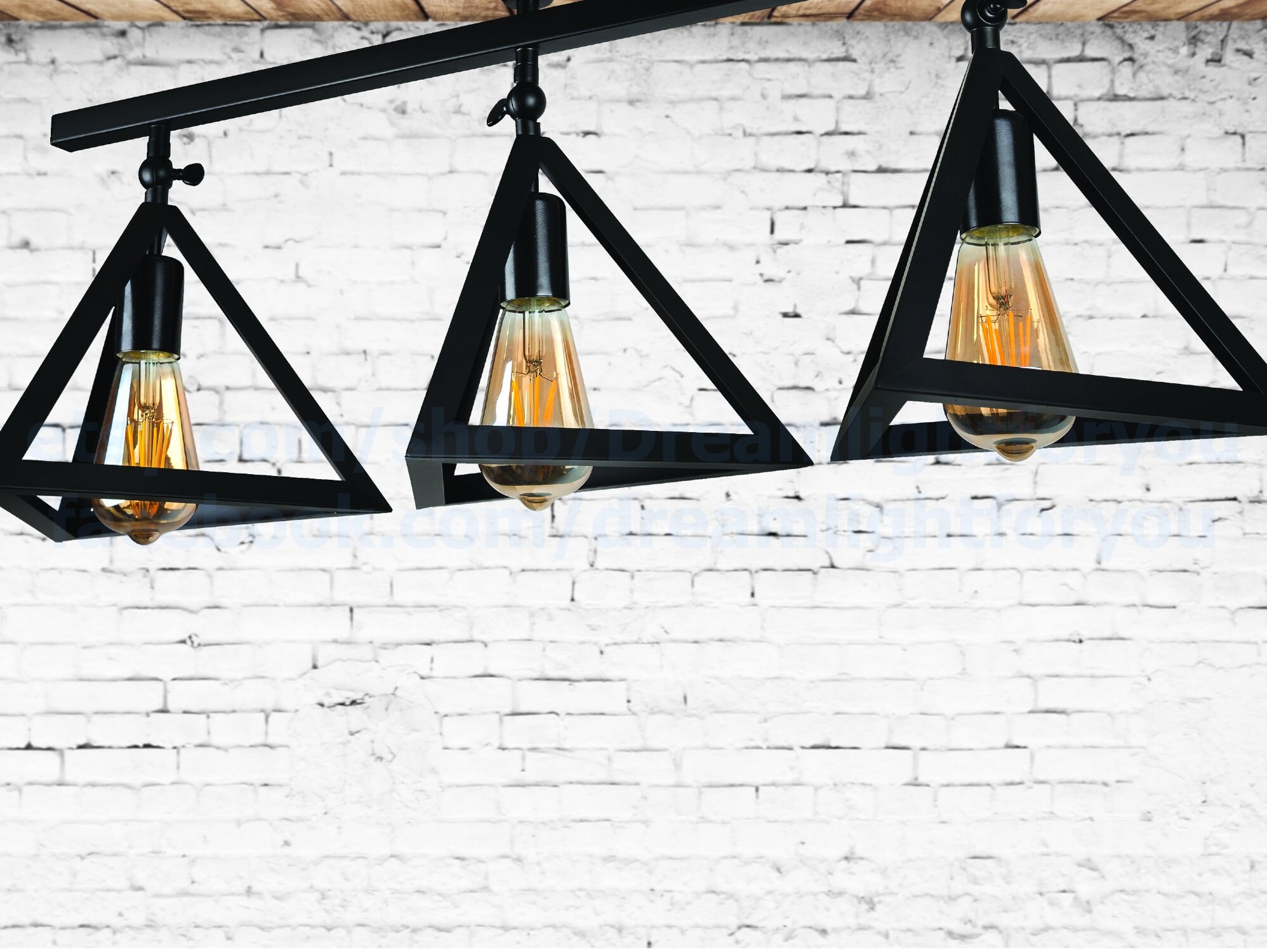 Triple Pyramid semi flush mount ceiling light Ceiling lighting | Etsy