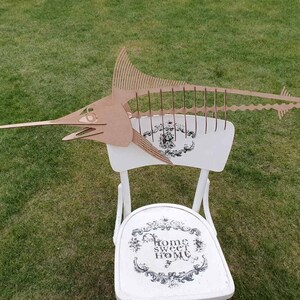 Swordfish 3D Puzzle Nautical Gift for Fisher Fishing Trophy MDF Fish ...