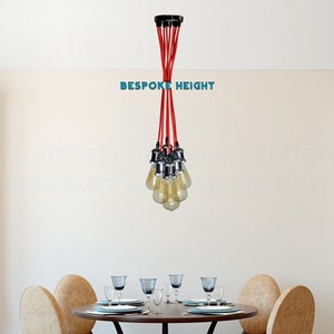 Chrome Chandelier Light Bespoke Cluster 10 Pendant Lights Bare Bulb ...