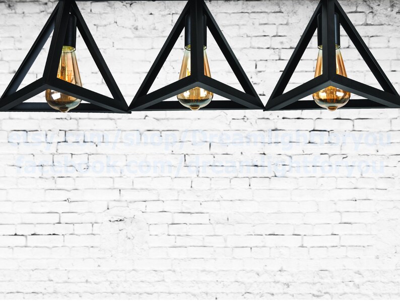 Triple Pyramid Flush Mount Ceiling Light Ceiling Lighting - Etsy