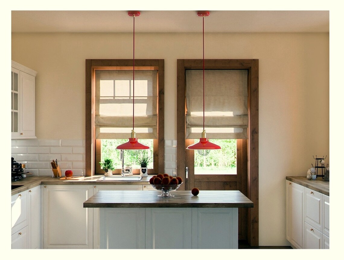 Red Pendant Light Kitchen Island Pendant Lighting Dine Room - Etsy