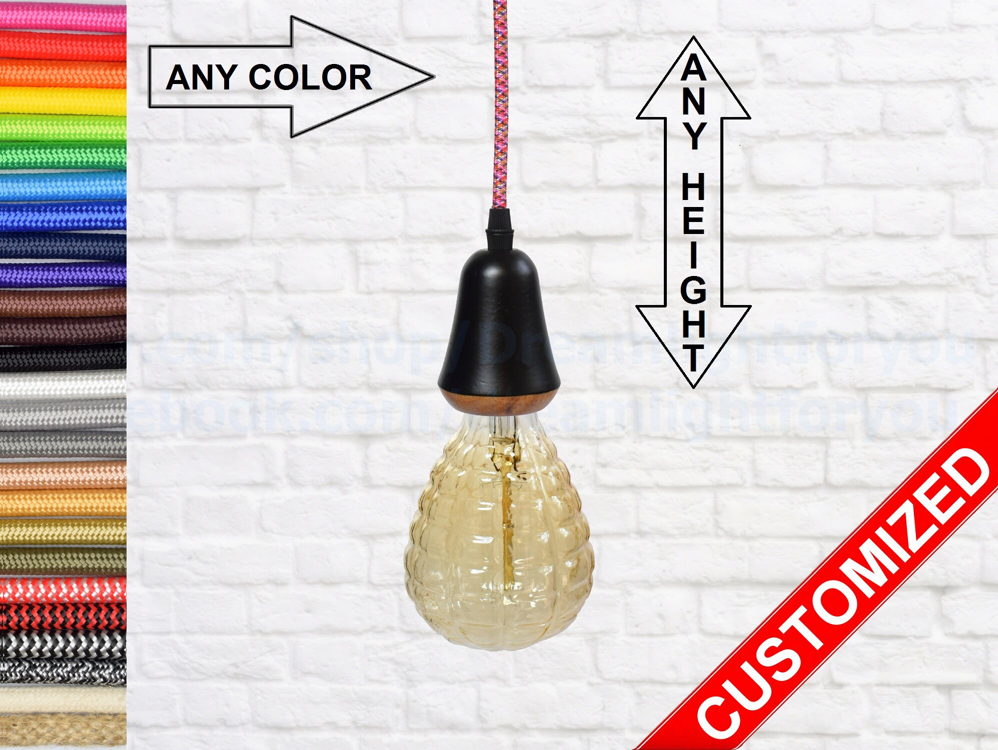 Wood Lamp Socket Pendant Light Minimalist Wooden Pendant Light - Etsy