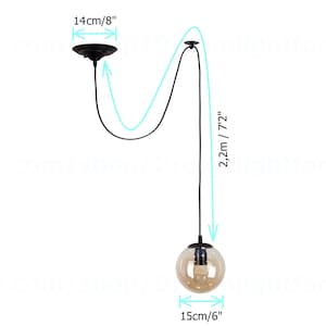 Swag Pendant Light Globe Swag Mount Pendant Lighting Sphere off Center ...