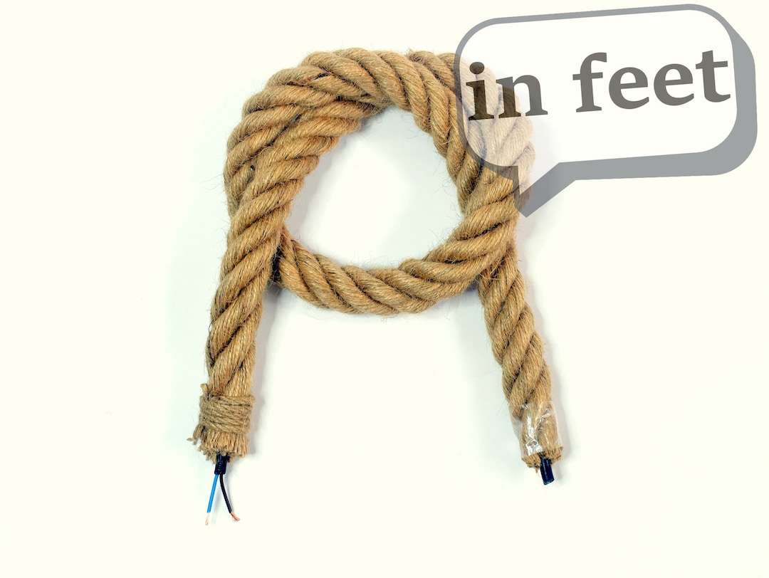 Electric Jute Rope Light Cord Soft Hemp Lamp Cord Jute Lighting Cable ...