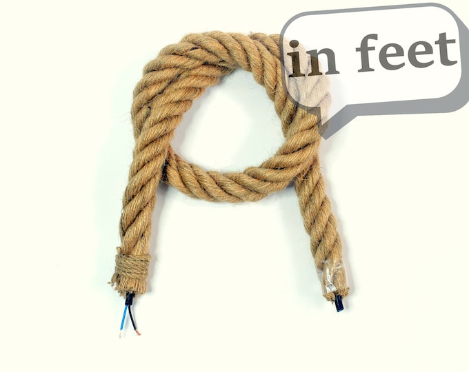 Electric Jute Rope Light Cord Soft Hemp Lamp Cord Jute | Etsy