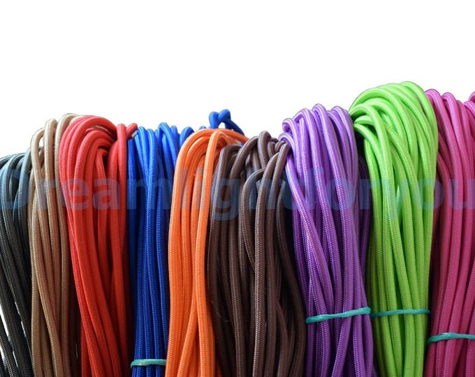 Fabric Covered Wire 6 Feet DIY Textile Cable Color Cord Retro Loft ...