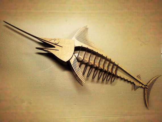 Swordfish 3D Puzzle Nautical Gift for Fisher Fishing Trophy | Etsy