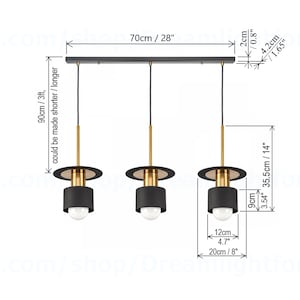 Wine Red Linear 3 Way Pendant Light for Kitchen Island 3 Lamp Pendant ...