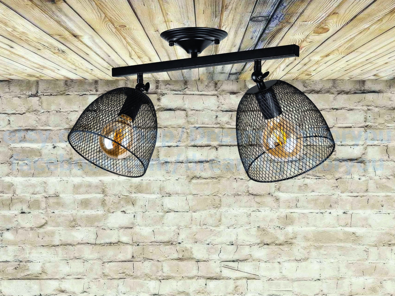 Black 3 Lights Ceiling Chandelier Grid Plafonds Kitchen - Etsy