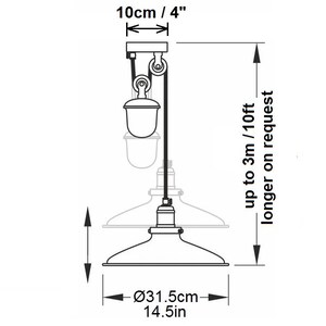 Counterweight Light Brass Rise and Fall Pendant Light Pulley Pendant ...