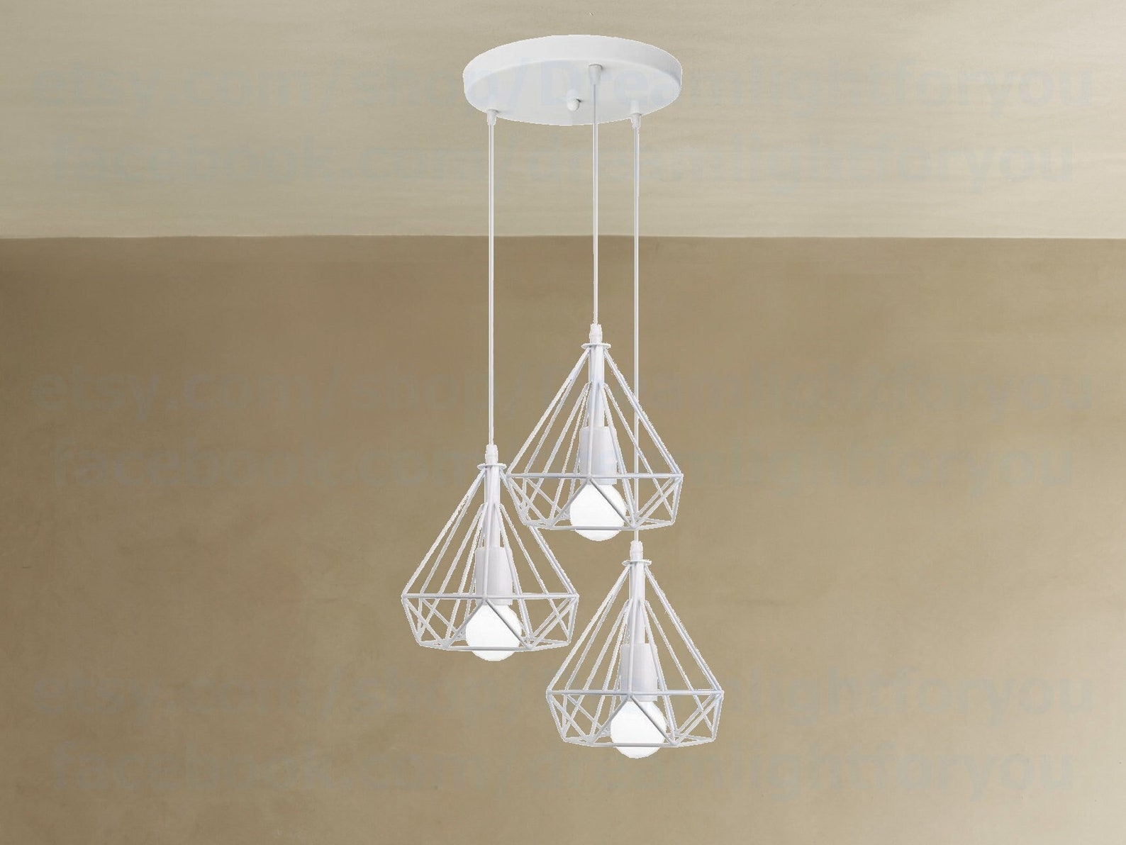 Kitchen Lighting Pendant Light for Kitchen Island White Metal - Etsy