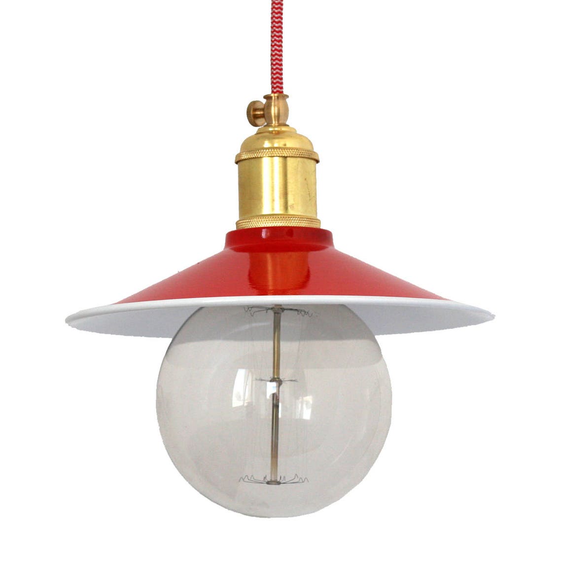 Handmade Red Pendant Light Industrial Pendant Light Fixture | Etsy