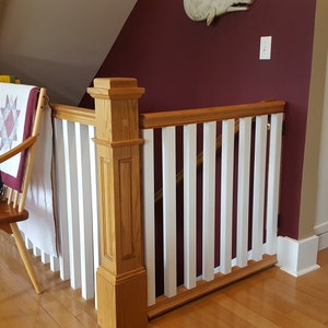 Wood Gate, Spindle Gate, Baby Gate, Custom Pet or Baby Gate, Solid Wood ...