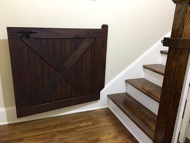 Traditional Barn Door Baby Gate for Stairs Custom Pet or Baby | Etsy
