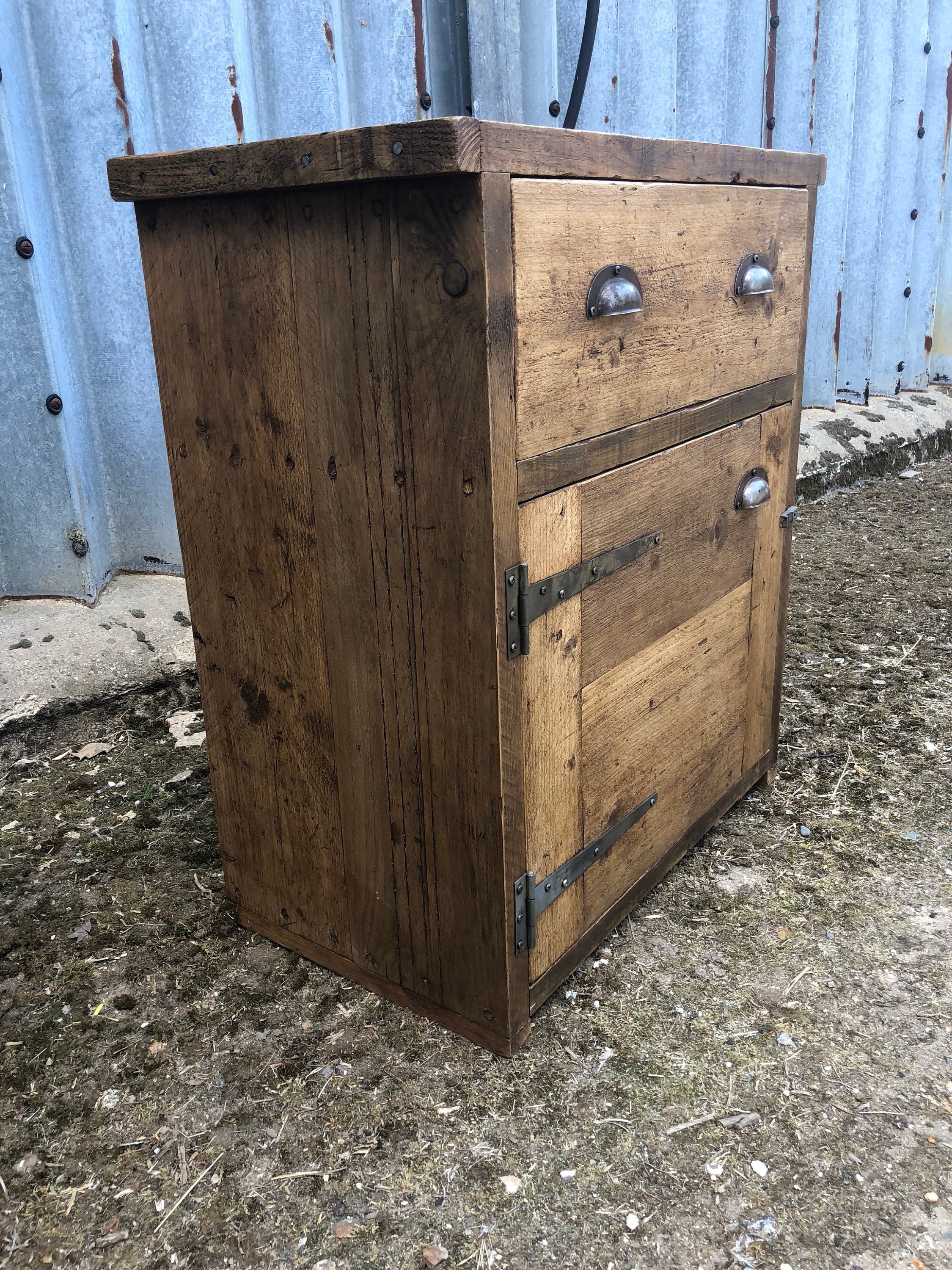Rustic Up-cycled Side Table / Cupboard for Delivery Charge Info See ...
