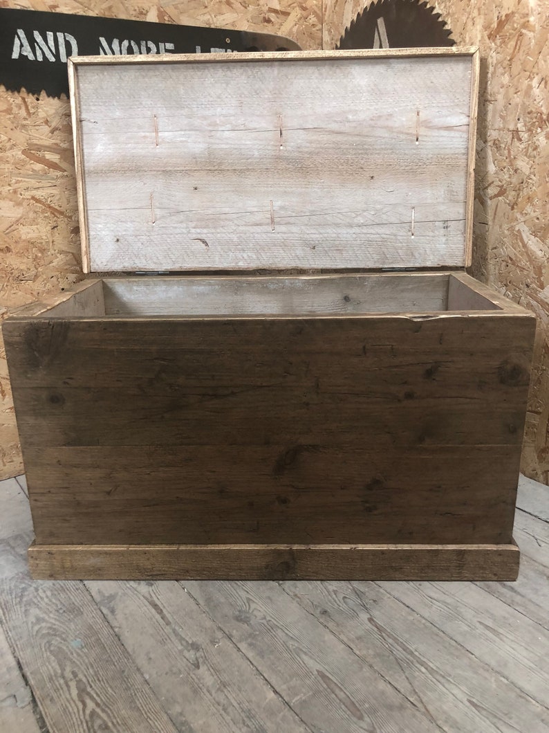 Custom Built! Rustic Upcycled Industrial Box - Blanket Box ( for ...