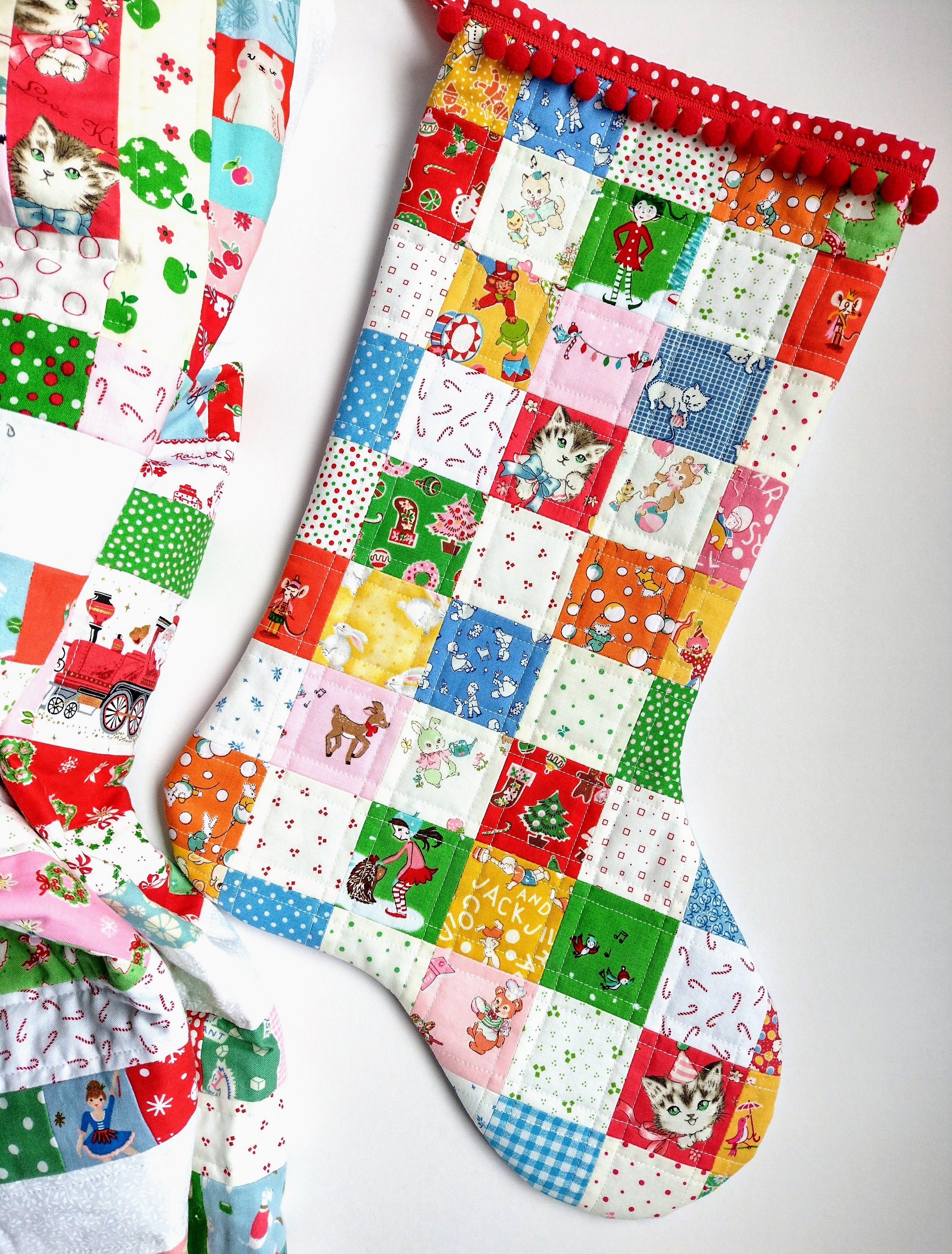 CHRISTMAS STOCKING PATTERN, Pdf Sewing Pattern, 3 Sizes, Cambridge Christmas Stocking Pattern ...