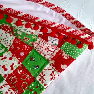 LARGE CHRISTMAS STOCKING, Red and Green Patchwork Christmas Stocking ...