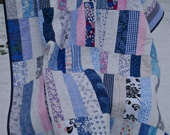 Grey patchwork quilt | Etsy