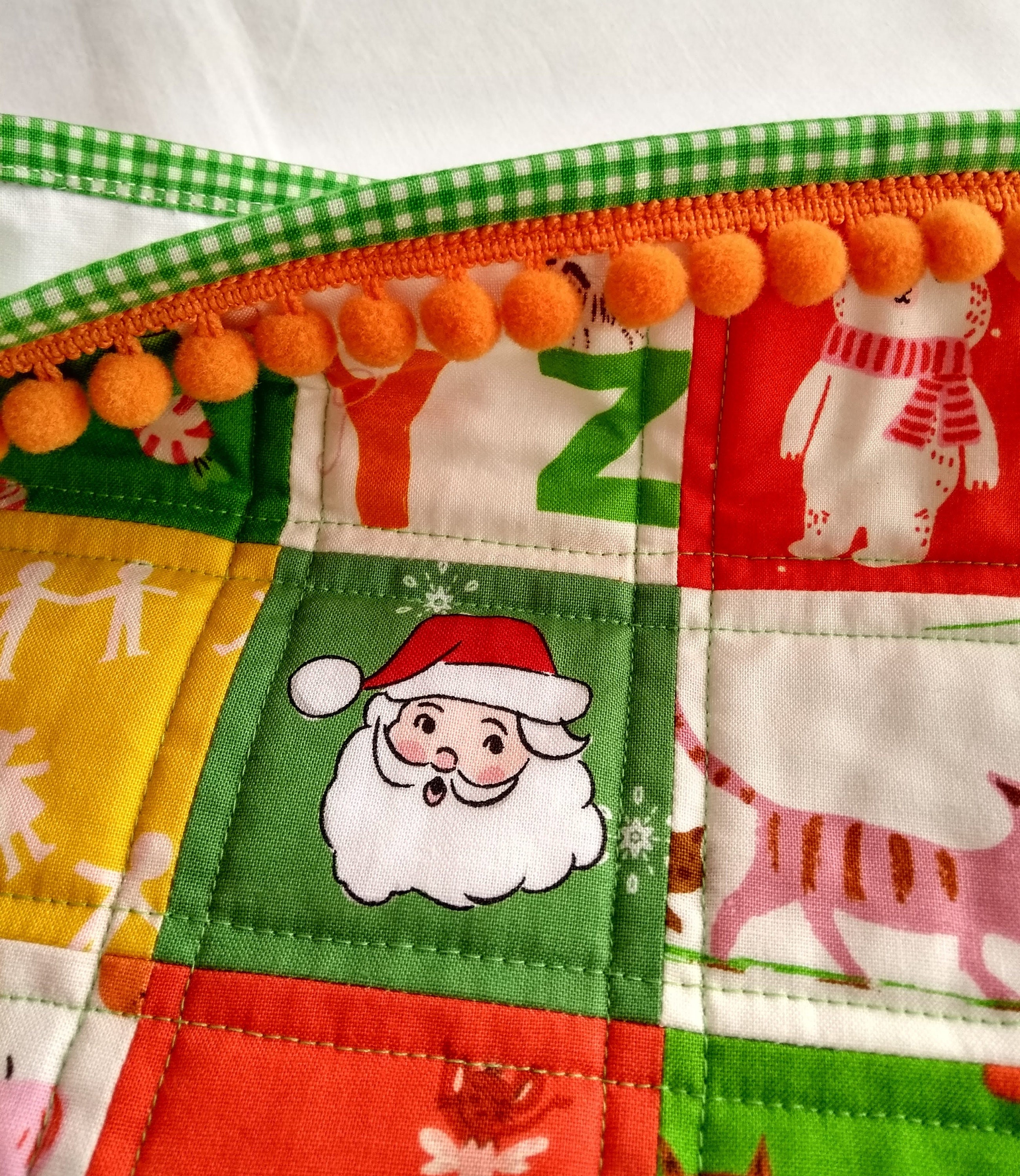 EXTRA LARGE STOCKING, Heather Ross Fabric Holiday Stocking, Orange ...