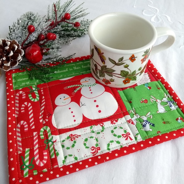 Christmas Mug Rug - Etsy UK