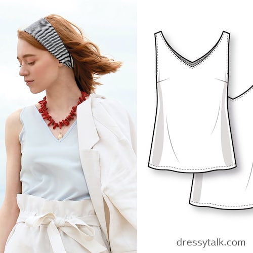 Beginner Blouse Pattern PDF Sewing Pattern - Etsy