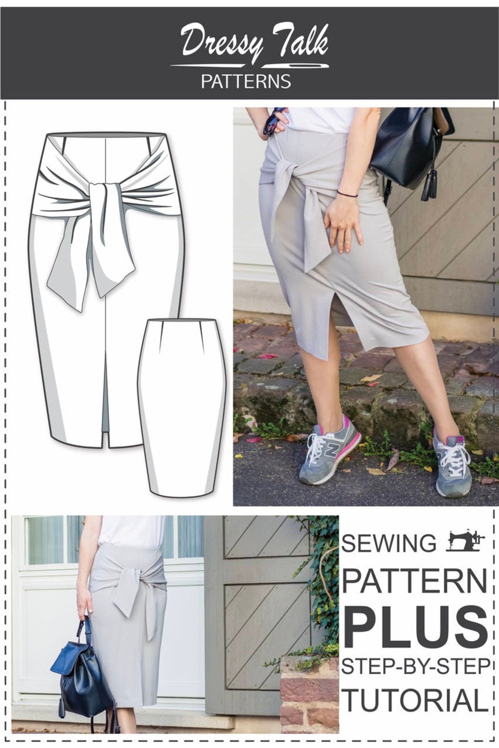 Pencil Skirt Pattern Skirt Sewing Patterns Simple Skirt | Etsy