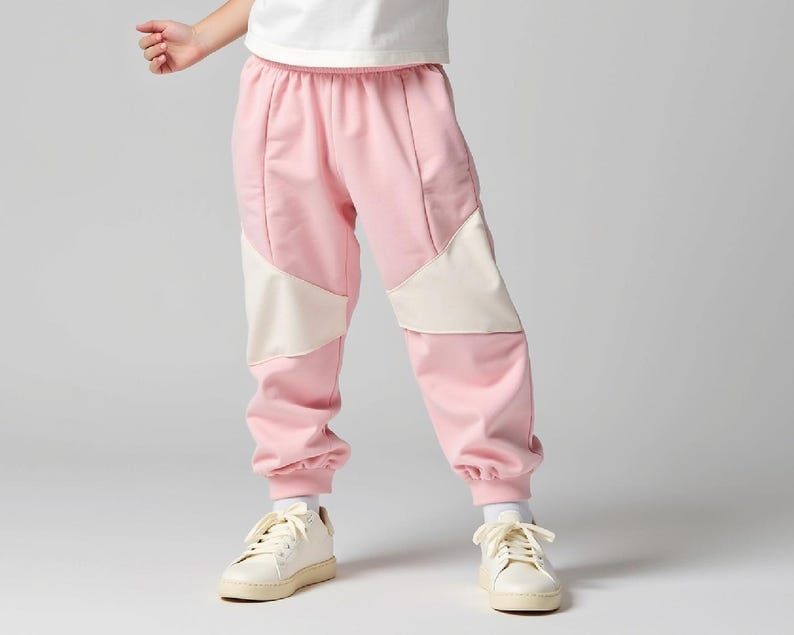 Girls Colorblock Sweatpants Sewing Pattern PDF, Easy Pants Pattern for ...