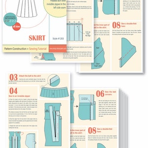 Pleated Skirt Sewing and Pattern Drafting Tutorial - Etsy