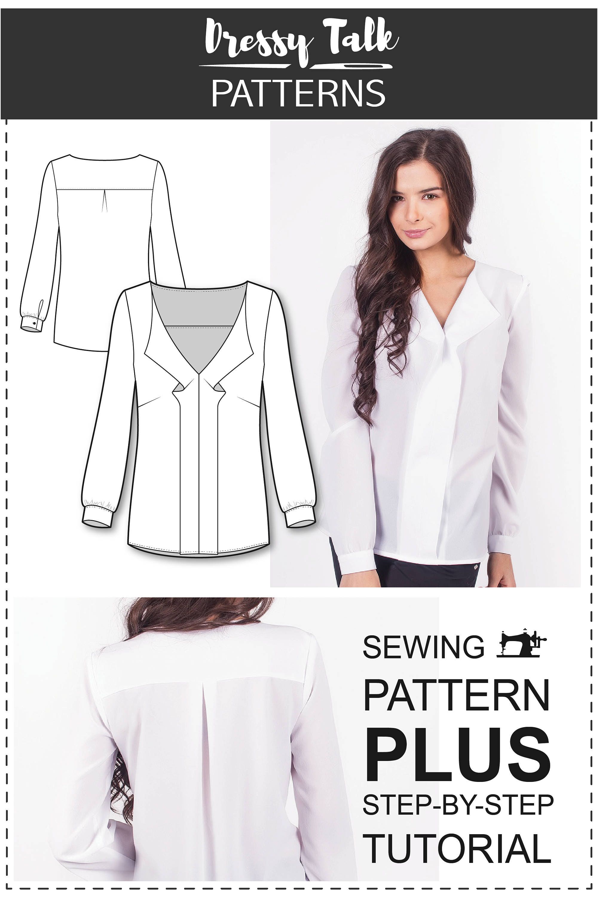 Top Patterns Blouse Patterns Blouse Sewing Patterns | Etsy