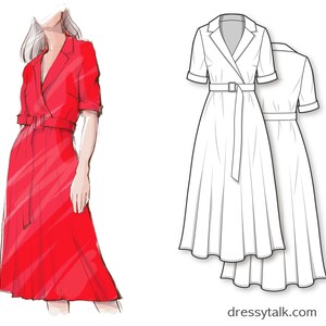 Wrap Dress Sewing Patterns - Long Dress Patterns With Sleeves - Summer ...