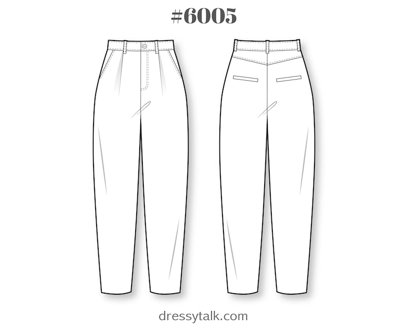 Pants Sewing Pattern Baggy Pants Pattern Clothing Patterns | Etsy Canada