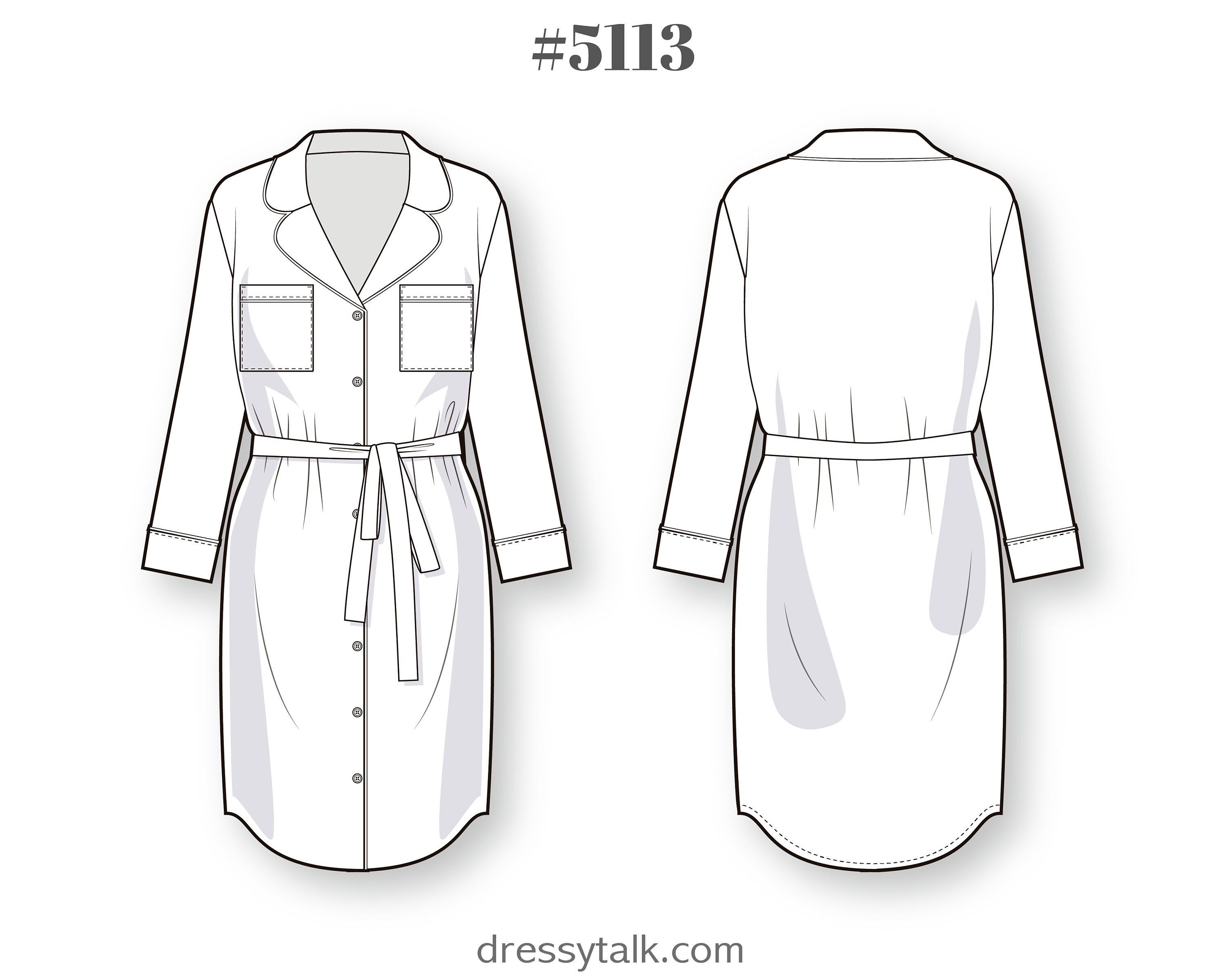 Robe Pattern Sewing Pattern Women Night Dress Patterns | Etsy