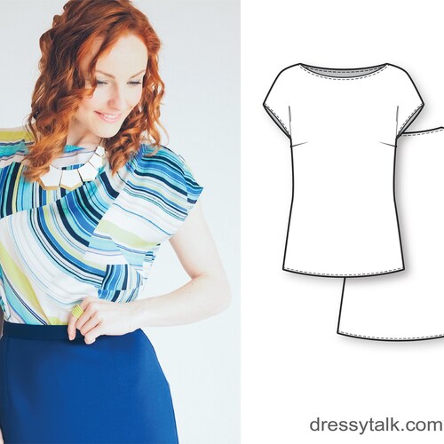 Beginner Blouse Pattern PDF Sewing Pattern - Etsy