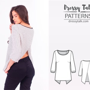Top Patterns Cross Back Top Pattern Blouse Patterns - Etsy Sweden