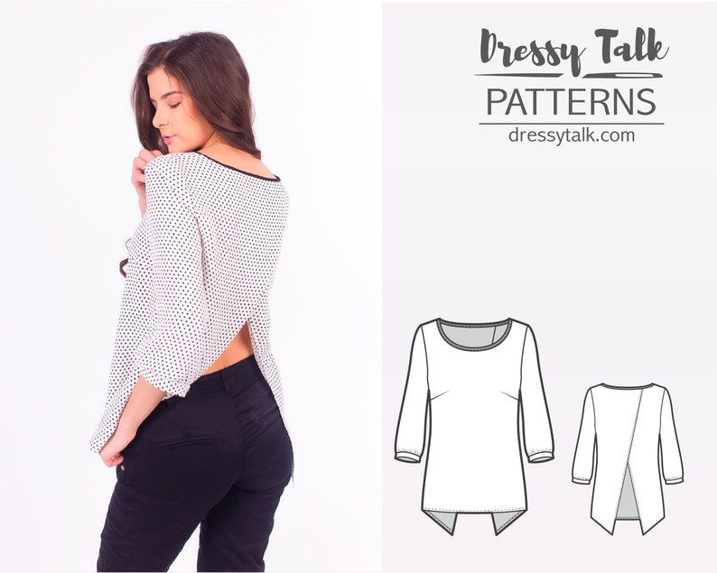 Top Patterns Cross Back Top Pattern Blouse Patterns - Etsy Sweden