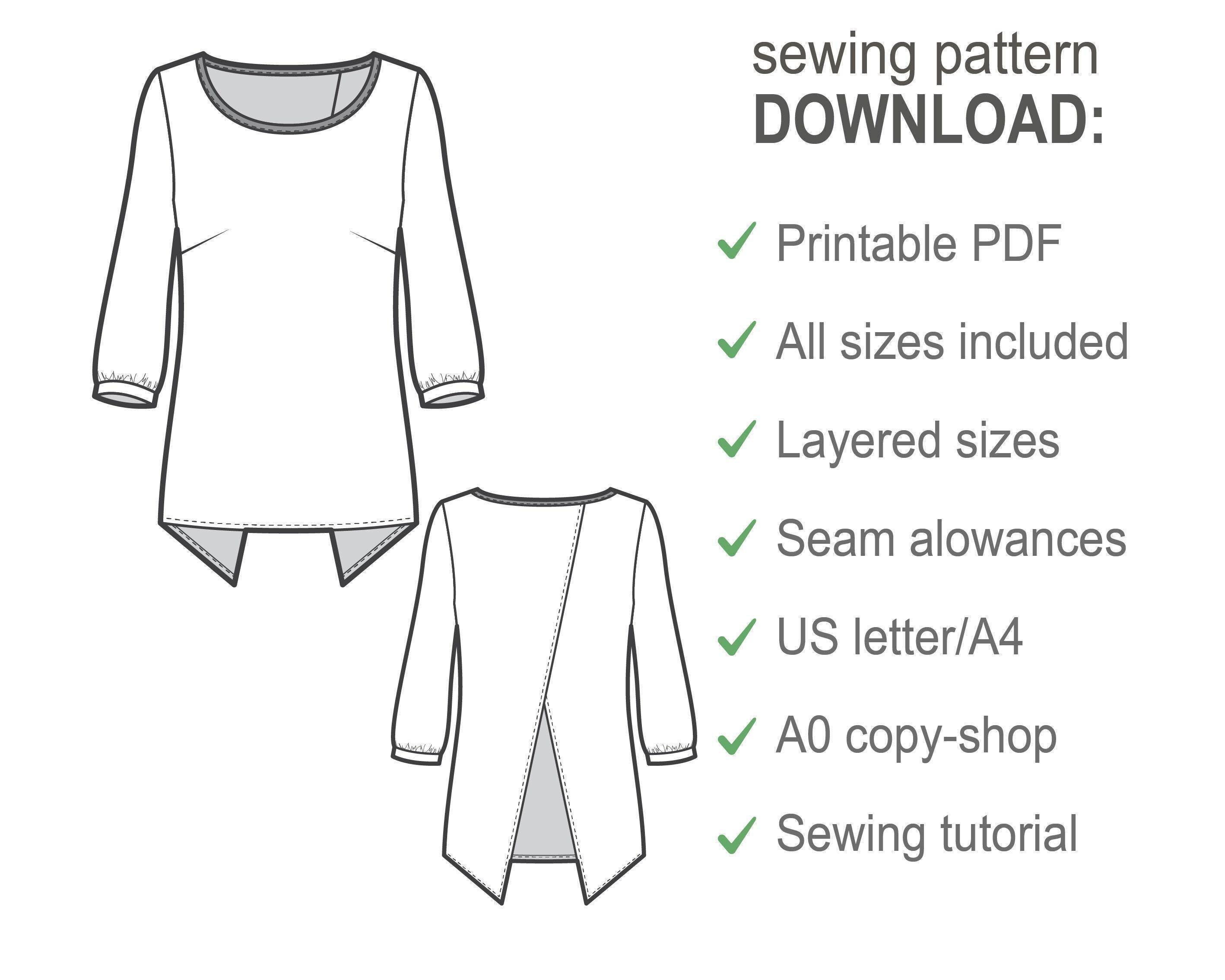 Top Patterns - Cross Back Top Pattern - Blouse Patterns - Sewing ...