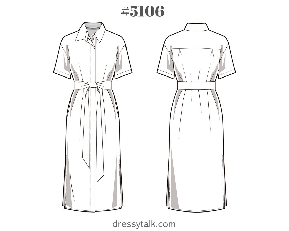 Shirt Dress Pattern Cotton Dress Pattern Dress Patterns - Etsy