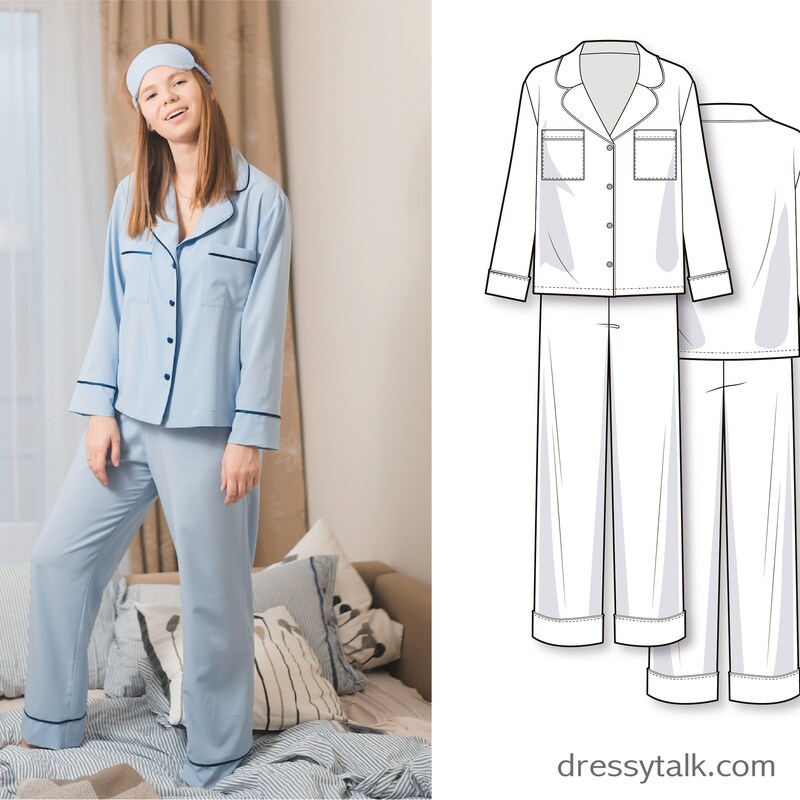 Pajama Pattern - Etsy