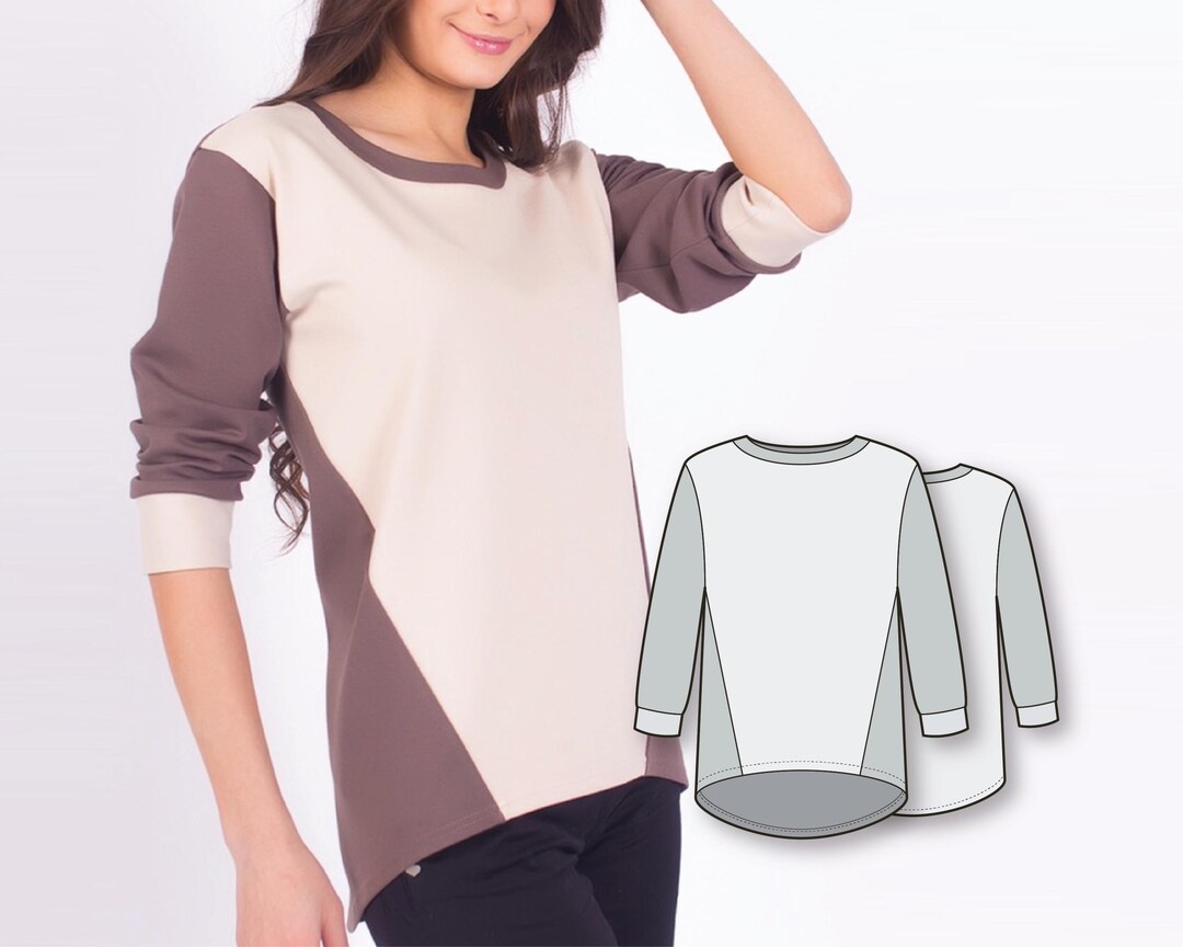 Sweatshirt Pattern - Sewing Patterns - Plus Size Patterns - Sewing ...