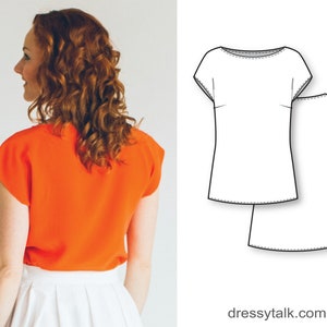 Beginner Blouse Pattern PDF Sewing Pattern | Etsy Australia