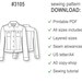 Denim Jacket Pattern Sewing Patterns Jean Jacket Pattern PDF Sewing ...
