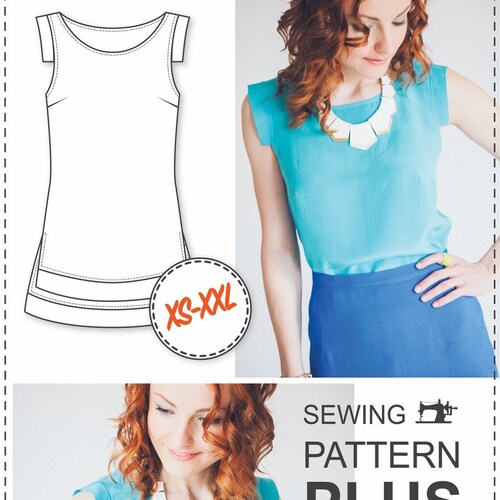 Ladies Casual Jersey Top SEWING PATTERN With Cowl Neckline and | Etsy