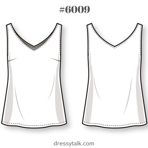 Top Sewing Pattern - Beginner Sewing Projects - Pattern for Sleeveless ...